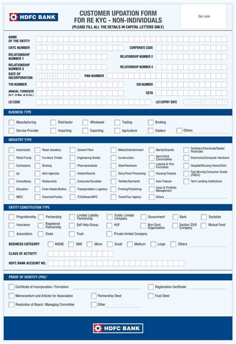 Hdfc Bank Account Detail Addition Modification Deletion Request Form Download In Pdf