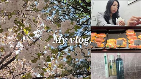 My Vlog직장인브이로그길가다 마주친 겹벚꽃홍종흔베이커리스킨케어힐칵바이브랩어김없이 잘먹은 일주일닭갈비허니브레드제주덕구 Youtube