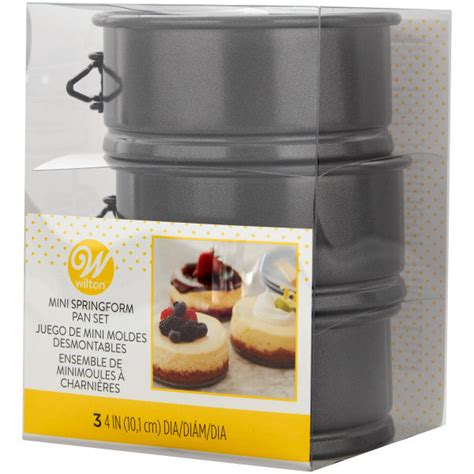Wilton 4 Inch Mini Springform Pan Set 3 Piece Set — Cake And Candy Supply