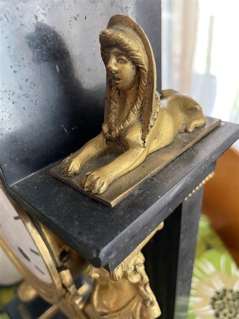 Proantic Pendulum In Dore Bronze And Empire Marble