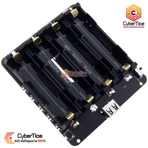 โมดูลชาร์จแบตเตอรี่ 18650 พร้อมช่องจ่ายไฟ Usb Battery Shield V3 สำหรับ Raspberry Pi Wemos