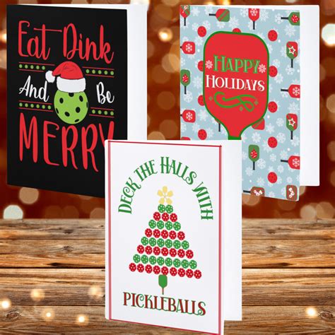 Pickleball Christmas Card Deck The Halls With Pickleballs Born To Rally