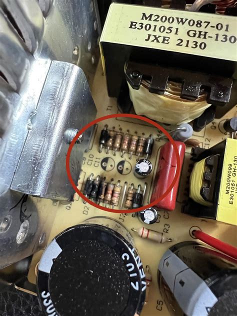 big red psu went down does burned resistors narrow down my error r cade