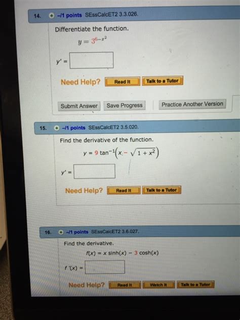 solved differentiate the function y 3 6 x 2