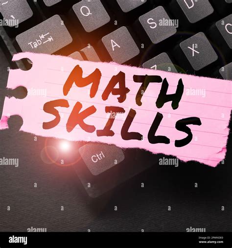 Hand Writing Sign Math Skills Business Showcase Starting To Learn How