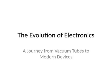 Microelectronics Revolution Presentation Pptx Consumer Electronics Technology And Computing