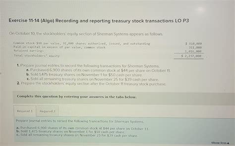 exercise 11 14 algo recording and reporting