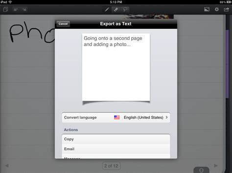 myscript notes mobile lets you hand write notes and share them as text