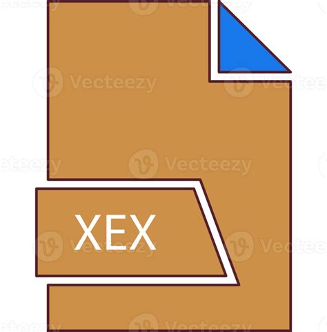 Creative Xex File Format Icon In Shapes 2 Colors And Side Contour Graphic 57326163 Png