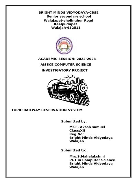 Railway Reservation Project 1 Pdf Software Testing Information