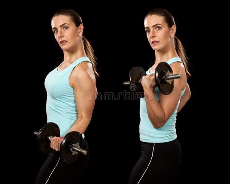 Bicep Curl Stock Photo Image Of Lifting Strength Black 30584748