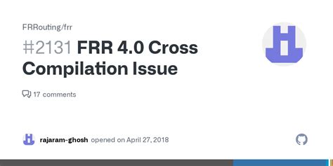 Frr 40 Cross Compilation Issue · Issue 2131 · Frroutingfrr · Github