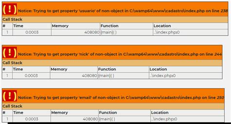 Notice Trying To Get Property Of Non Object In Web E Banco De Dados Clube Do Hardware
