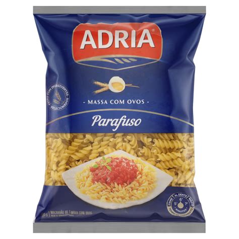 Macarrao Adria Semola Ovos 500g Parafuso Casa Aliança Osvaldo Cruz
