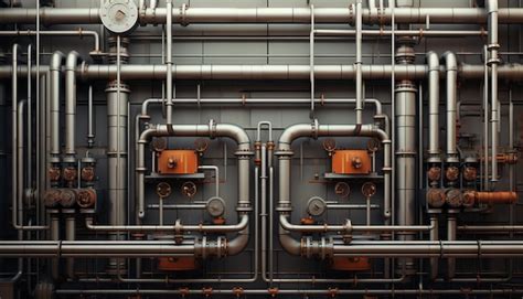 Premium Ai Image Industrial Pipelines Background