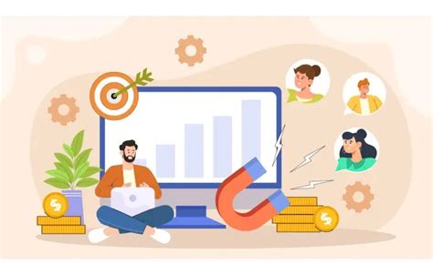 Leads Generating Concept Vector Character Design Illustration Graphics20design