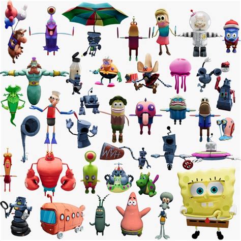 Rigged Spongebob Squarepants 3d Models For Download Turbosquid