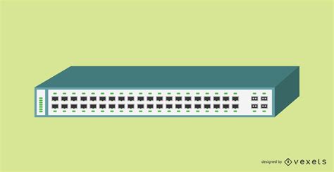 Ethernet Gigabit Switch Vector Download