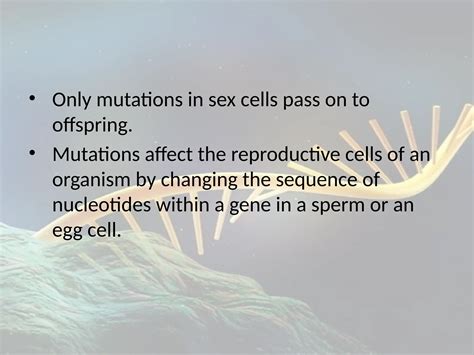 Lecture Presentation On Mutation For Grade 10 Science Pptx