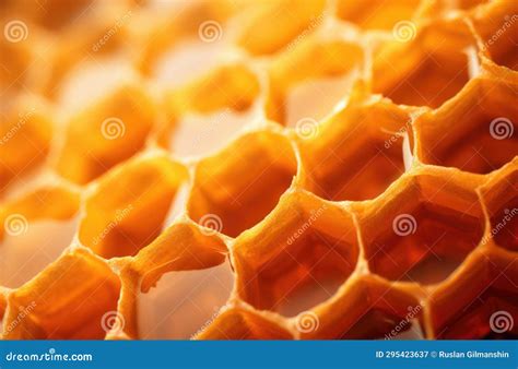 Fragment Of Honeycomb With Full Cells In Bright Sunlight Stock Illustration Illustration Of
