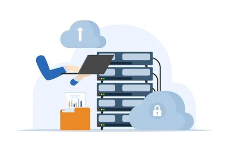Premium Vector Vector Illustration Of Cloud Computing Concept In A