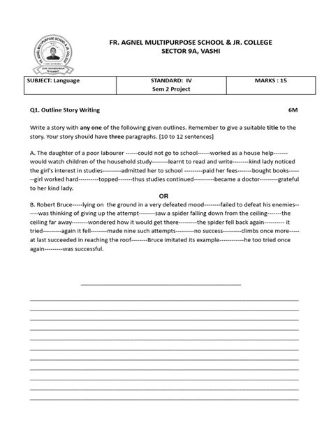 Sem 2 Project Language Std Iv 2 Pdf