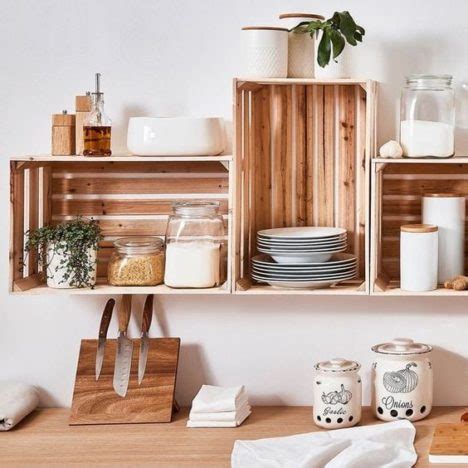 15 Ideas Para Organizar Cocinas Utilizando Cajones De Fruta Reciclados
