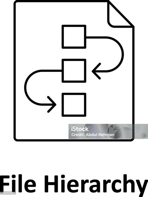 File Hierarchy Vector Icon Which Can Easily Modify Or Edit Stock Illustration Download Image