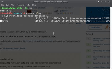manjaro arch linux beginning pacman dswsis data bit