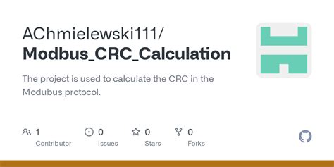 Github Achmielewski111 Modbus Crc Calculation The Project Is Used To