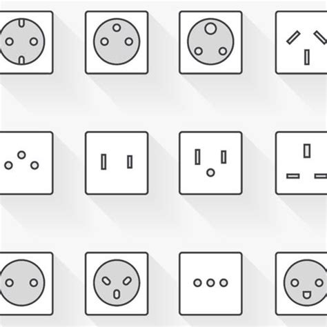 International World Plugs And Sockets Types Diagram Vector 40 Off