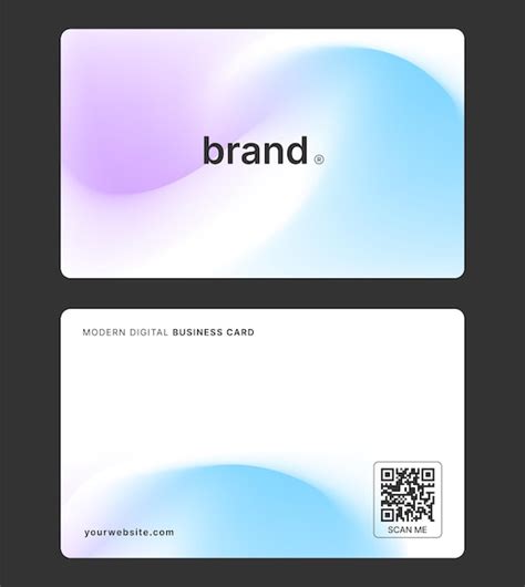트렌디한 그라디엔트 메쉬 비지니스 카드 템플릿 프리미엄 벡터