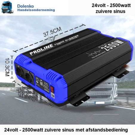 TOP KWALITEIT TRUCK OMVORMER 24V DC NAAR 220V AC 2500W ZUIVERE SINUS
