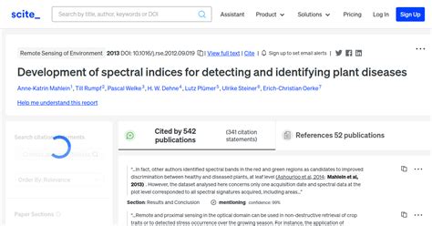 Development Of Spectral Indices For Detecting And Identifying Plant Diseases