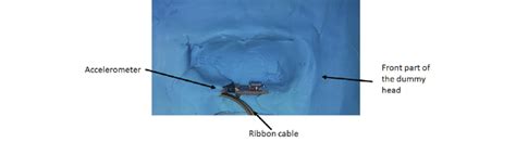 The Accelerometer Placed Inside The Dummy Head Download Scientific