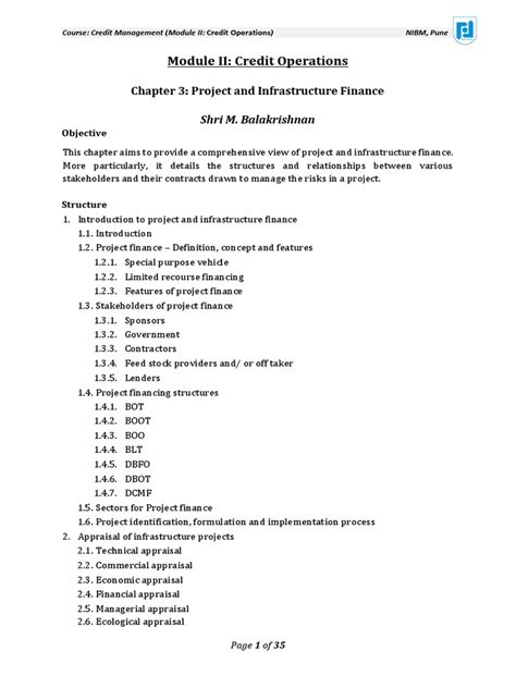 Project And Infrastructure Finance Pdf Net Present Value Internal Rate Of Return