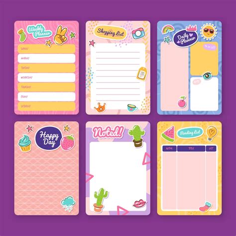 25 Free Colorful Sticky Note Set Inspiration And Productivity For Everyone
