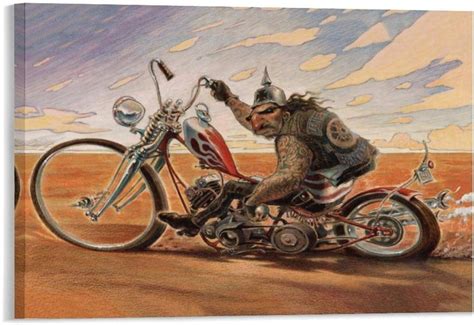 David Mann Motorcycle Art Poster Unframed Wall Art Home Decor Ebay