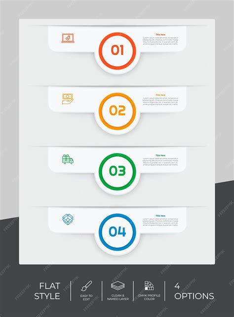 Premium Vector Workflow Infographic Vector Design With 4 Steps And Flat Design Step