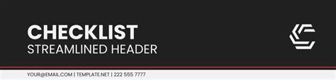 Checklist Streamlined Header Template Edit Online And Download Example