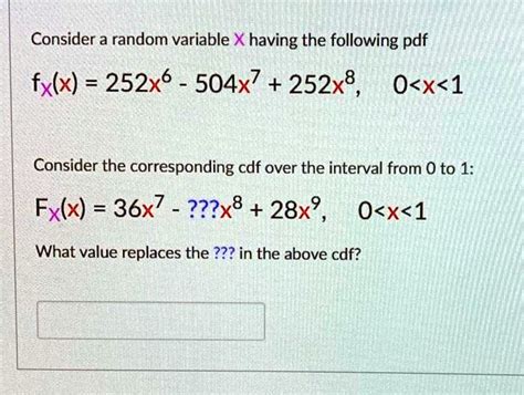 solved consider a random variable x having the following pdf f x