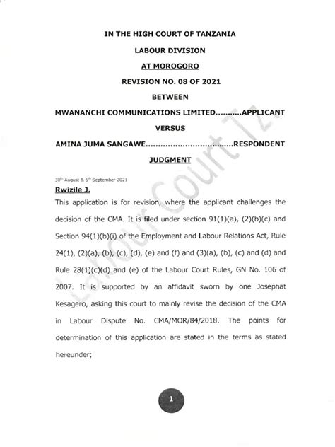 non performance rwizile pdf employment burden of proof law