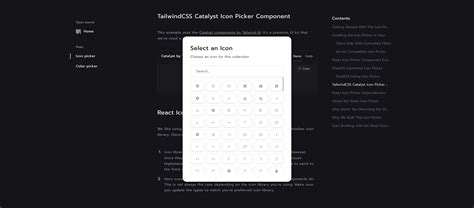 Open Source React Icon Picker ShadCN TailwindCSS Behance