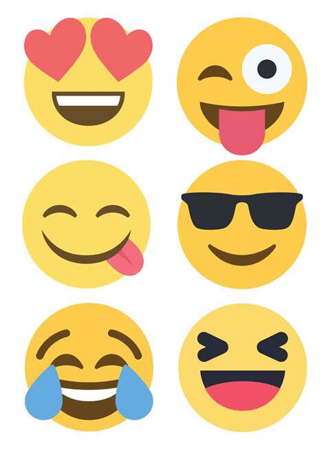 Emojis Printable Tag Sticker Label Instant Download Worksheets Library