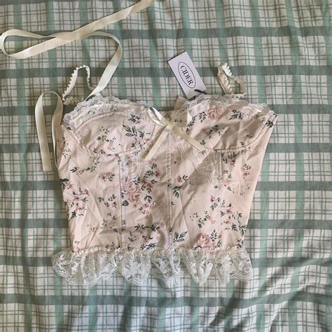 Cute Corset Top With Ribbon Backing 🎀 Not Depop