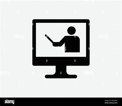 Online Teaching Icon School Computer Internet Class Seminar Training