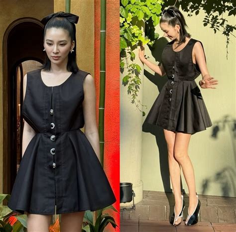 모델 아이린 바르셀로나 홀린 미니 핏 눈을 뗄수 없는 루이비통 디너 드레스룩 패션엔