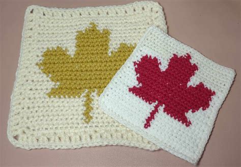 Maple Leaf Square Crochet Pattern Cc Knits Muskoka