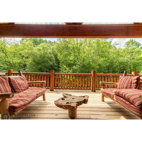 Northern White Cedar Log Railing Twin Creeks