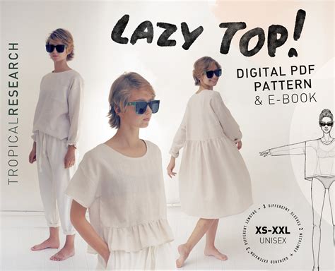 Lazy Top A Boxy And Unisex Pdf Indie Sewing Pattern For Etsy Canada Lazy Top A Boxy And Unisex Pdf Indie Sewing Pattern For Etsy Canada